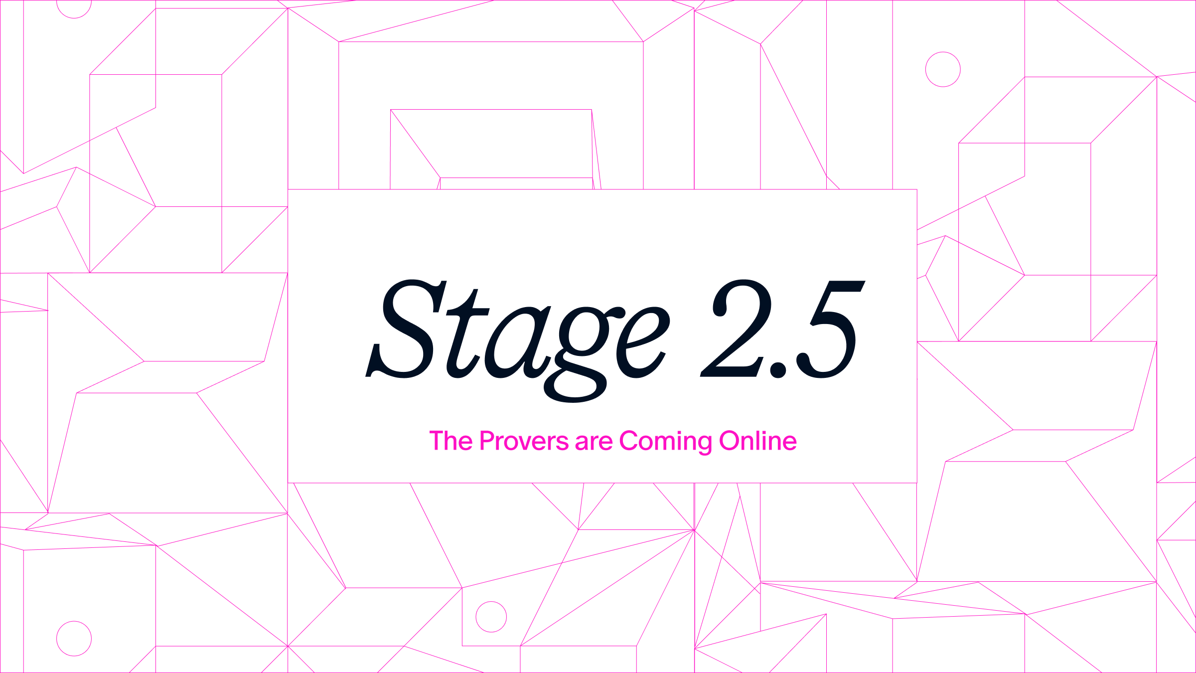 Introducing Stage 2.5: The Provers are Coming Online